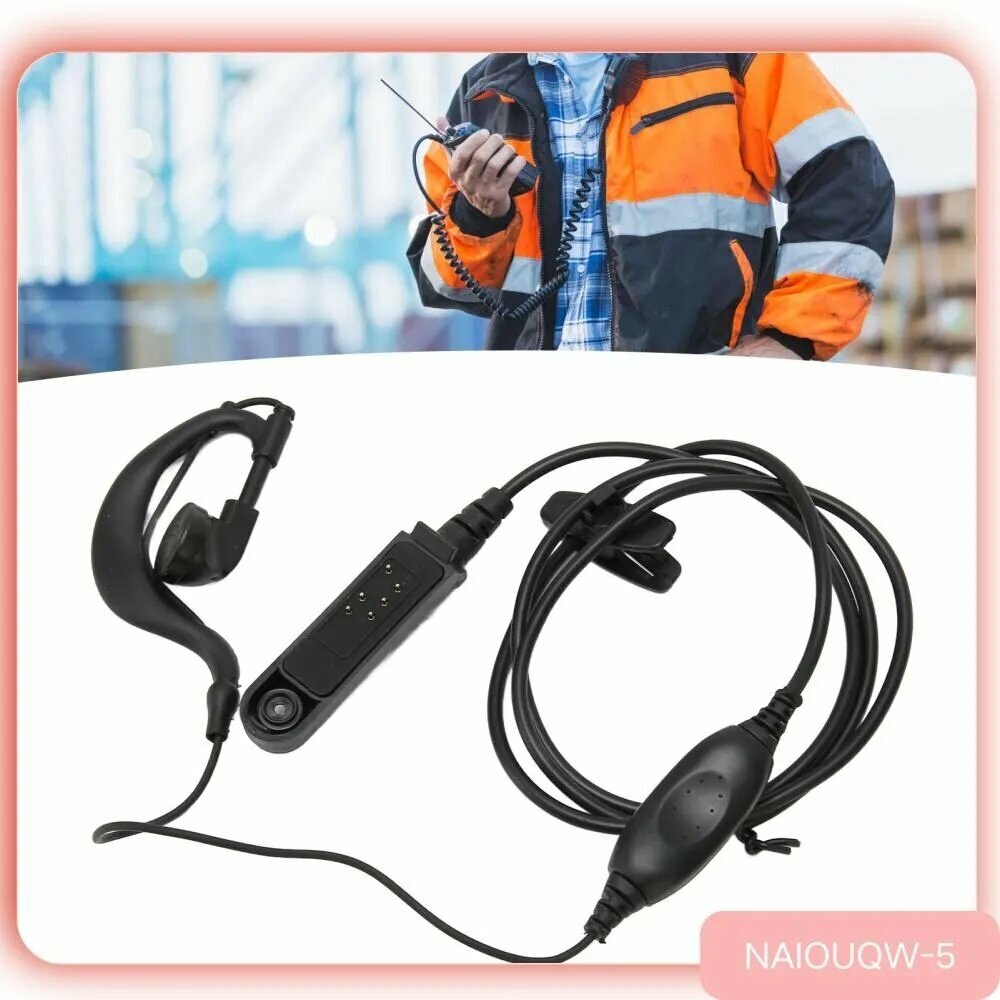 Наушник для рации с PTT, Г-образный, совместимость с Baofeng BF UV9R