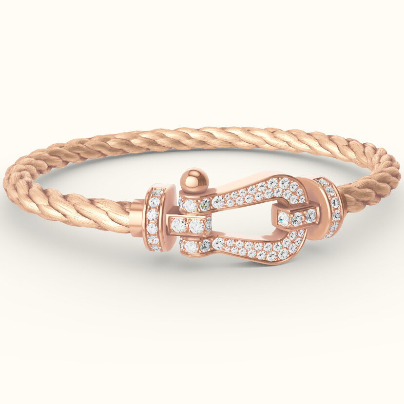 Браслет с пряжкой в виде подковы, красный шнур, парный стиль для мужчин и женщин, электропокрытие 18К розового золота, браслет на удачу по знаку зодиака, DIY