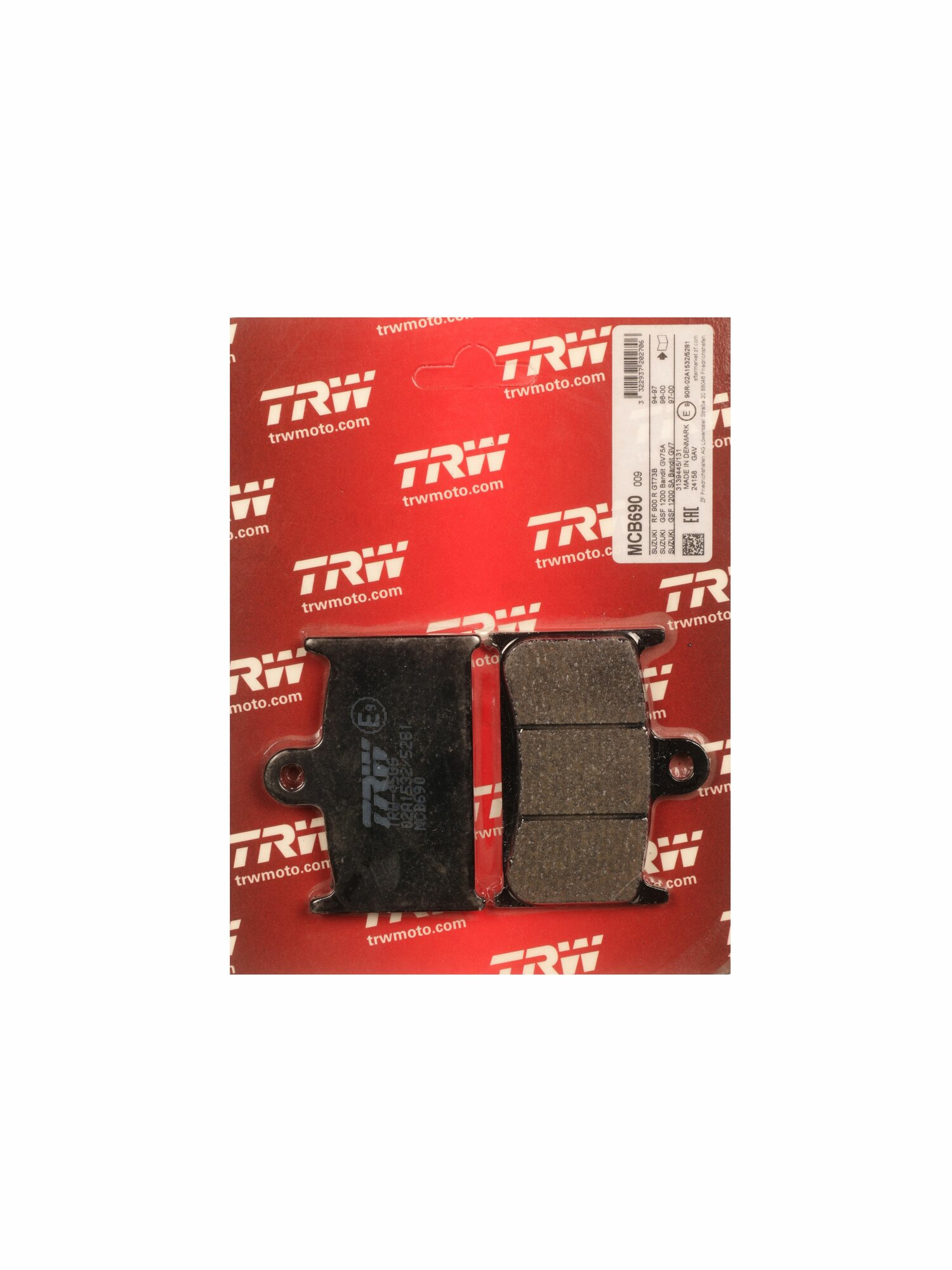 Колодки тормозные дисковые для мото передние TRW (MCB690)