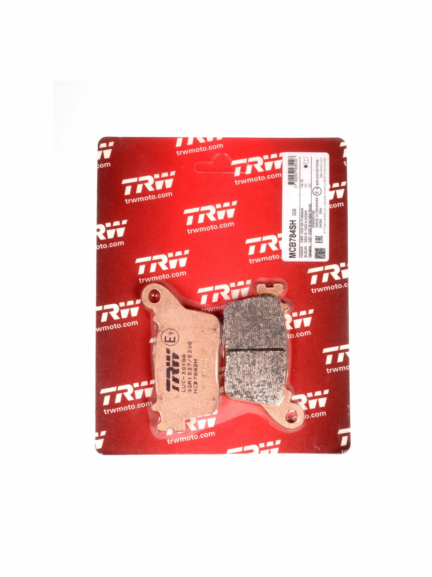 Колодки тормозные дисковые для мото задние TRW (MCB784SH)