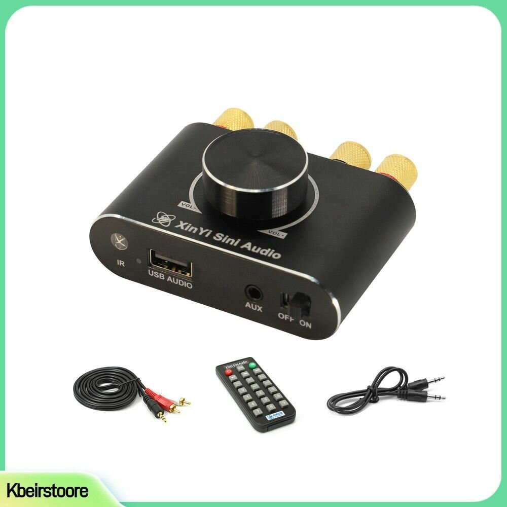 Беспроводной аудиоусилитель 100Вт+100Вт BT 5.1, портативный, для авто и дома