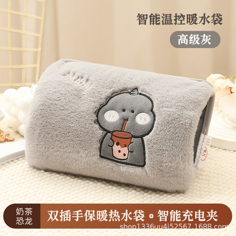 2025 Горячая бутылка с водой, перезаряжаемая, взрывобезопасная, теплая водяная сумка, национальный стандарт, мультяшный плюшевый милый грелка для рук, сумка для грелки, теплая для ребенка