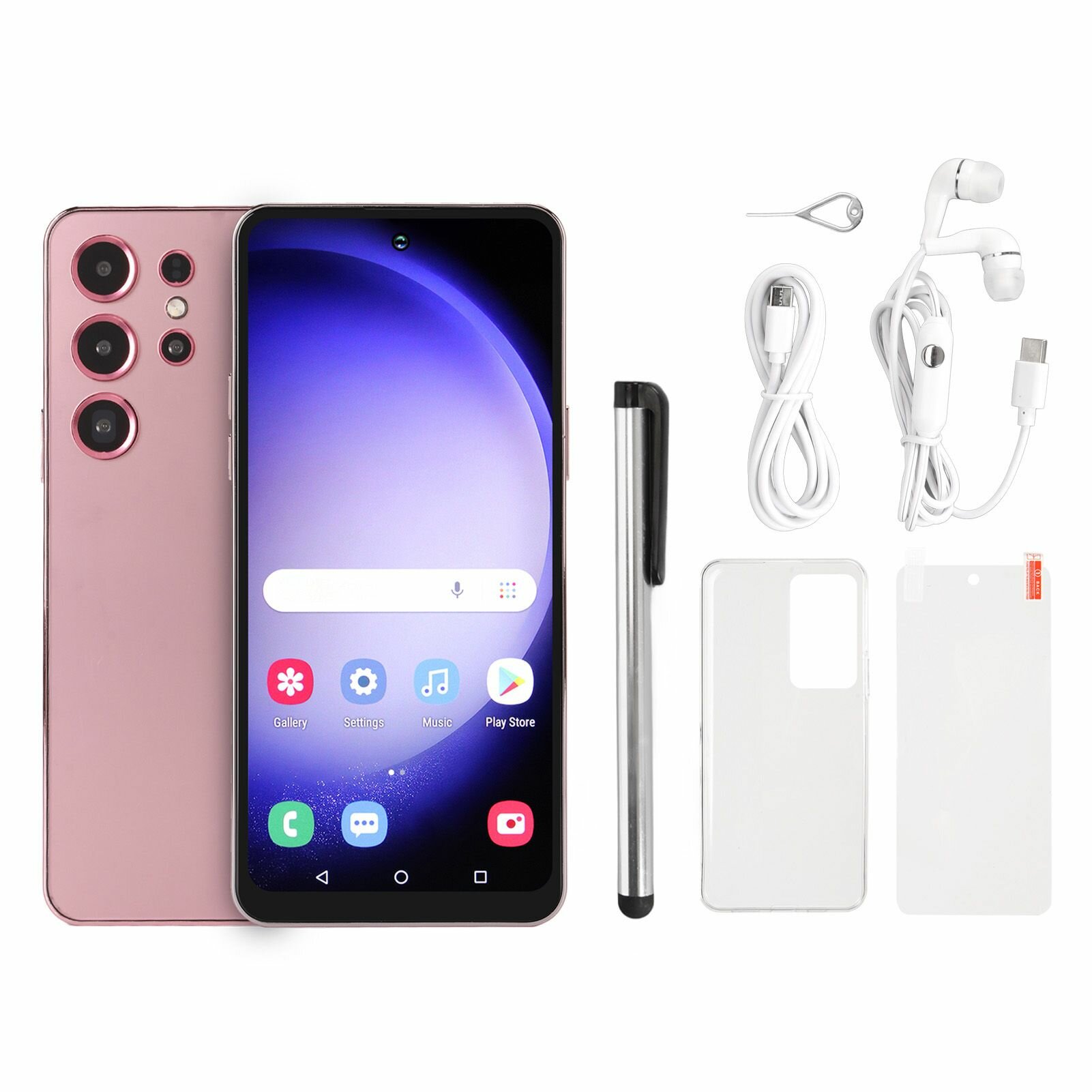 Смартфон 6.8" FHD 8/256GB 4G со стилусом, камеры 48/13 МП (Роз. золото)