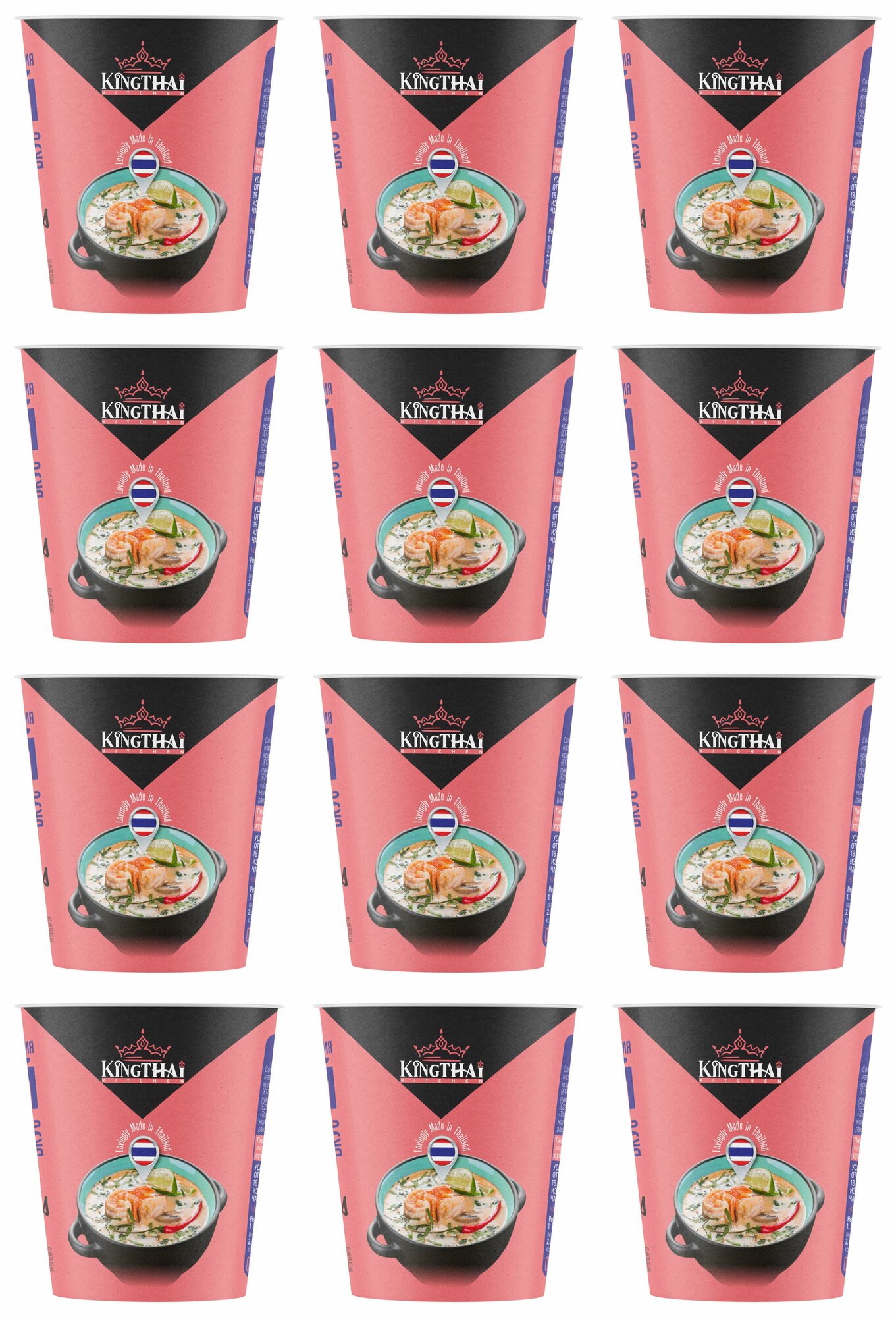 KINGTHAI KITCHEN Крем-суп быстрого приготовления Том ям сливочный, 30 г, 12 шт