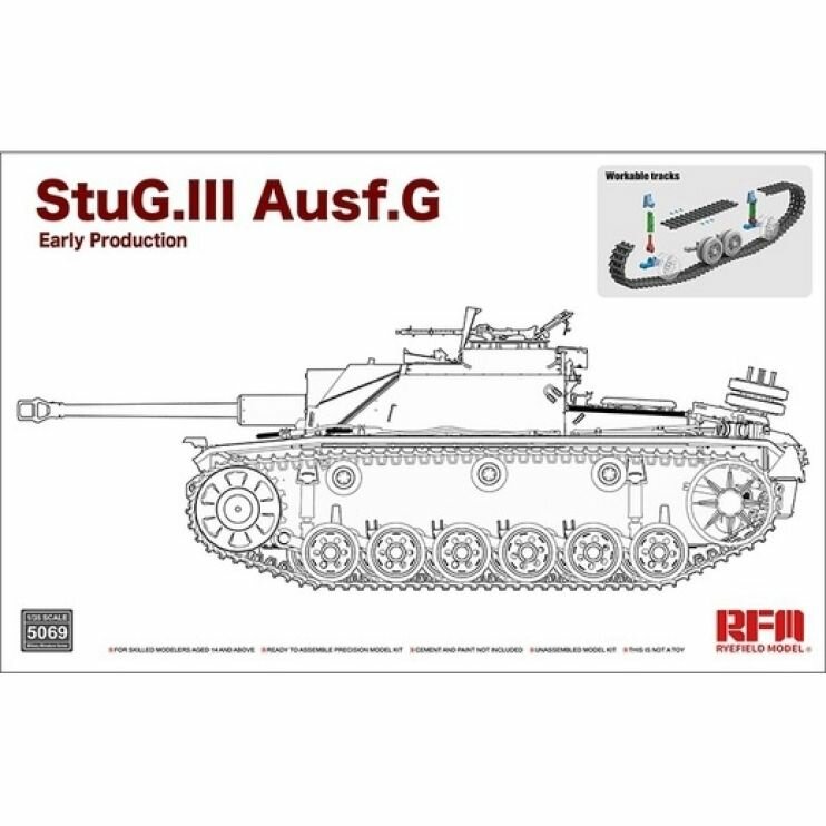 1/35 Немецкая САУ StuG. III Ausf. G Early Production with workable track links