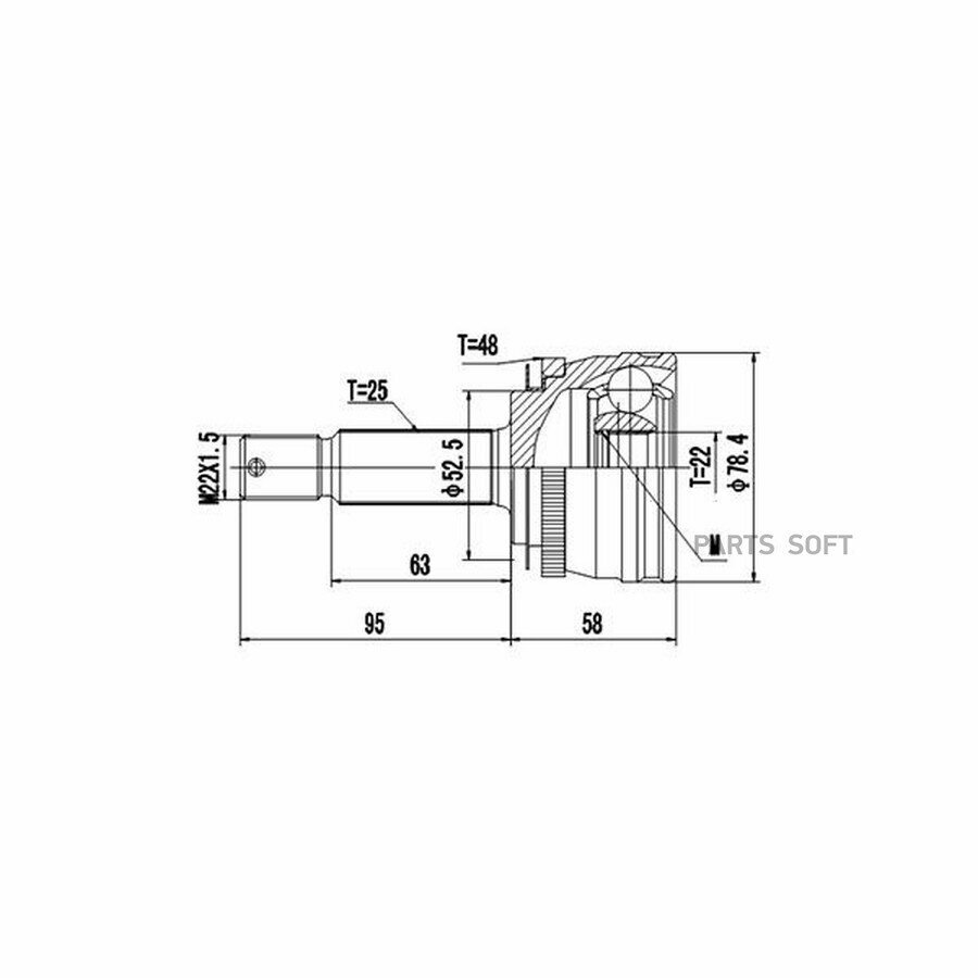 Комплект шруса от официального дистрибьютора, DYNAMATRIX-KOREA, артикул DCV824046