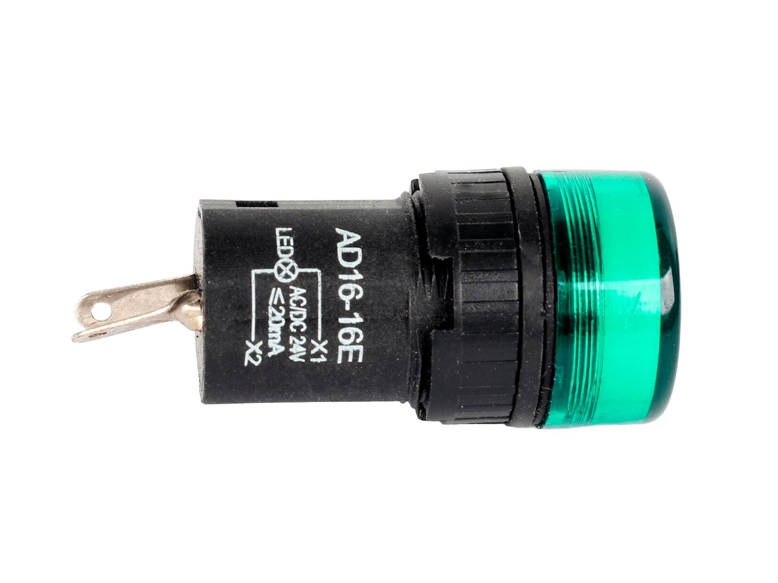 Лампа контрольная 24В зеленая диодная