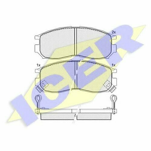 Комплект передних тормозных колодок Icer 180771 для Chrysler Sebring; Hyundai Santamo; Mitsubishi Colt III, IV, Eclipse I