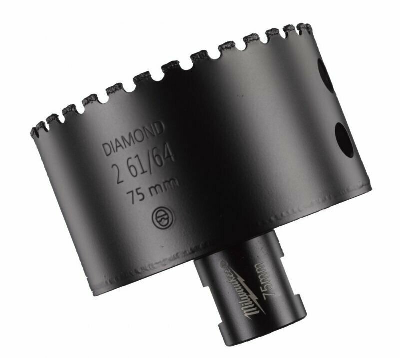 Алмазное корончатое сверло для мокрого и сухого сверления Milwaukee Diamond Plus