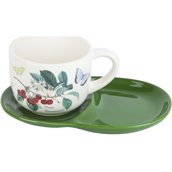 Набор для завтрака Dolomite "Fruit Garden" чашка и блюдце, 23х15х10,5см 500 мл. (L2521161)