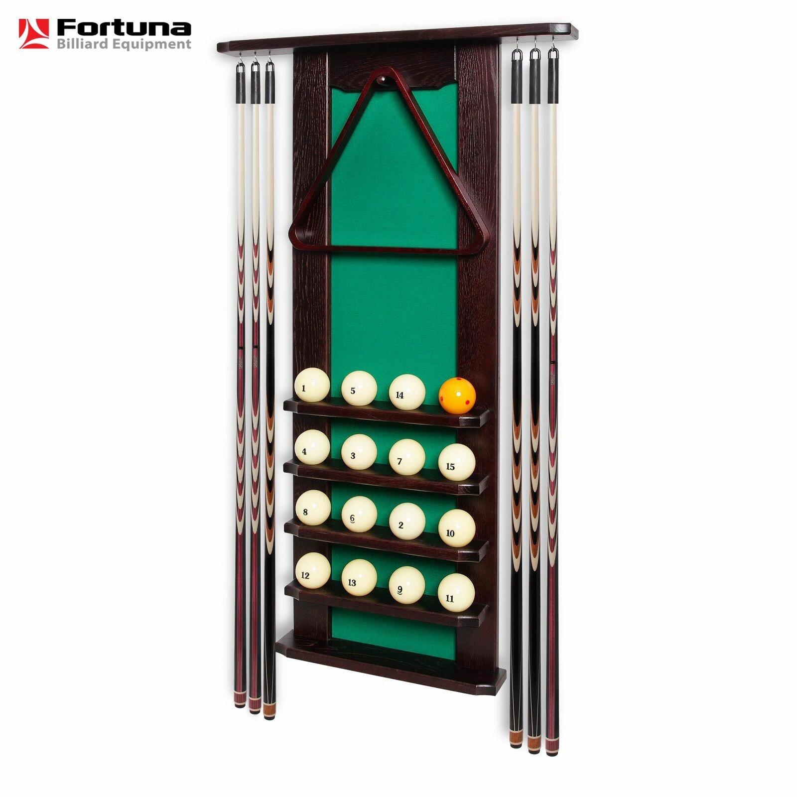 Киевница для бильярда, Fortuna София, для 6 киев, темно-коричневая