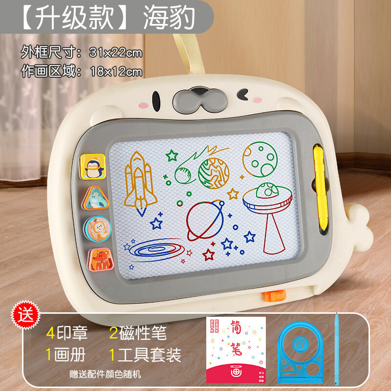 Детская большая магнитная доска для рисования и письма, для раннего развития, рисования и рисования карандашом, с функцией стирания, настольная игрушка для детского сада с подставкой.