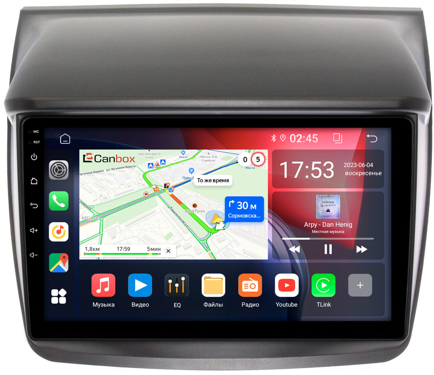 Штатная магнитола Canbox GT9-9057 для Mitsubishi L200 4, Pajero Sport 2 2008-2016 2/32 Android 10 (IPS, DSP, CarPlay)