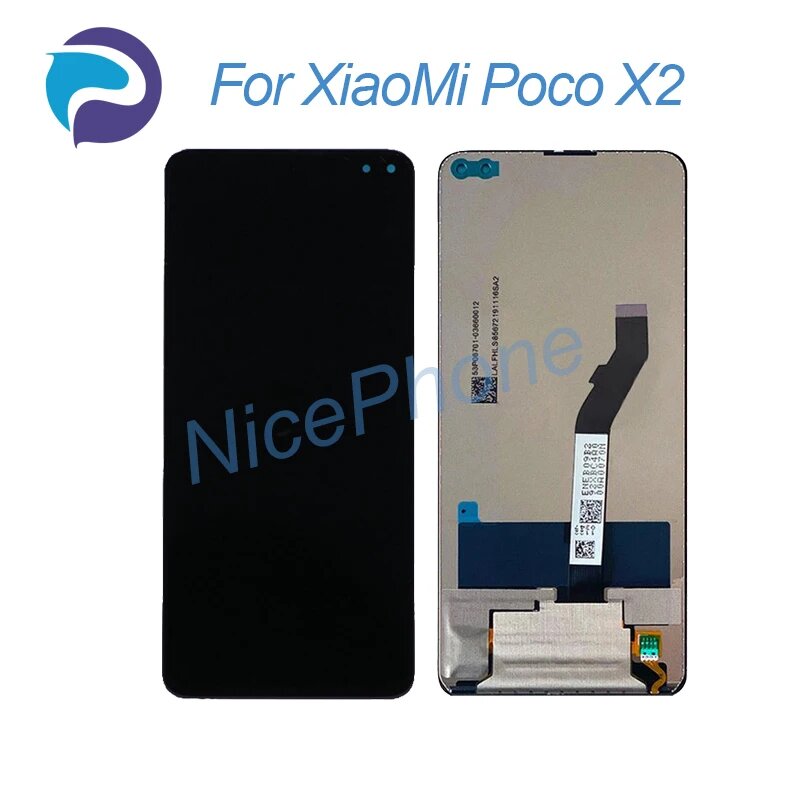 ЖК-дисплей для XiaoMi Poco X2, сменный дигитайзер сенсорного экрана MZB9011/12/13IN, MZB8741/42/43/44/45/46IN X2, ЖК-дисплей Black Screen Only