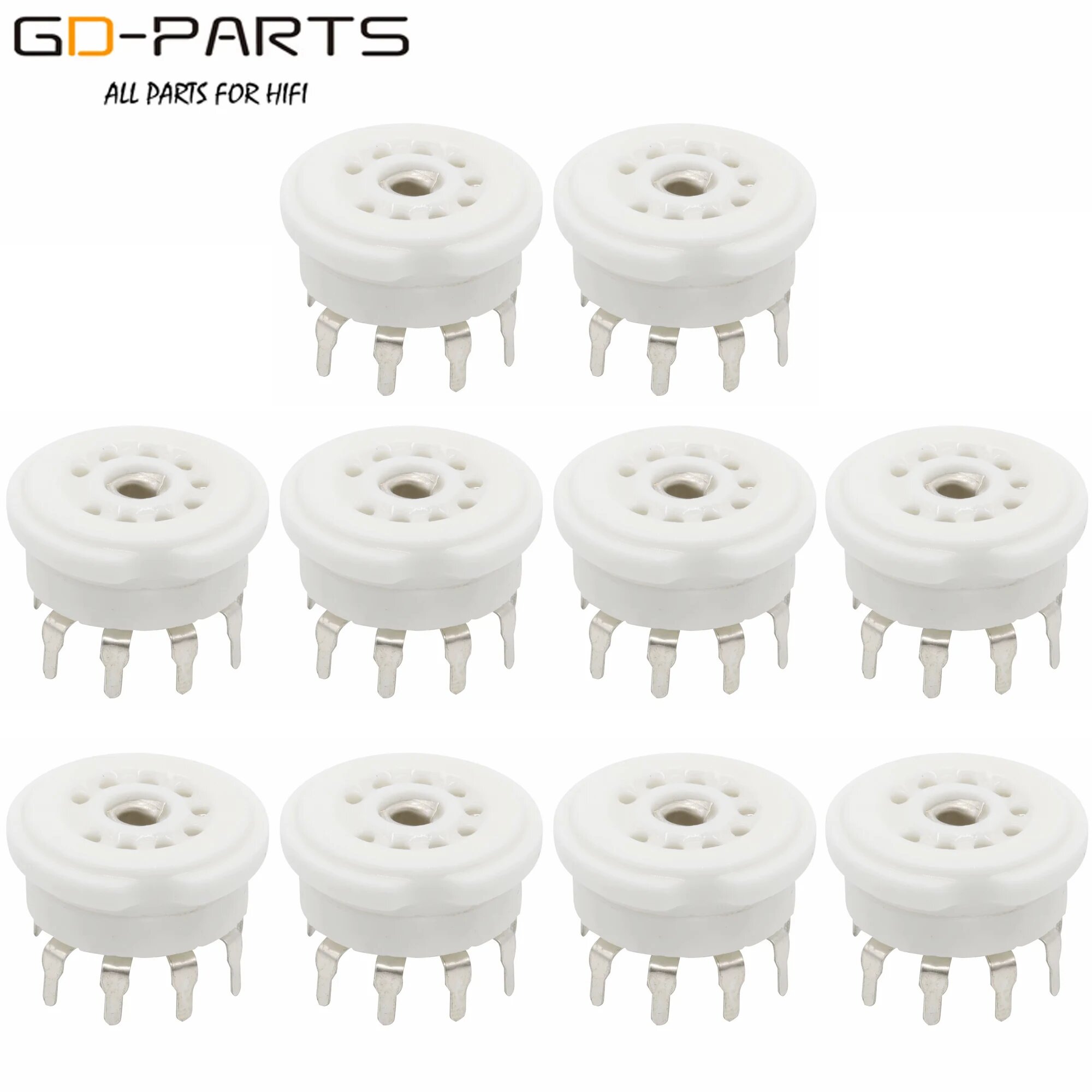 Керамические разъемы для ламп GD-PARTS, 9-контактные, GZC9-Y-1-10PCS