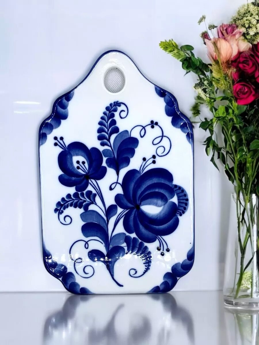 Доска сервировочная для сыра "Цветы"