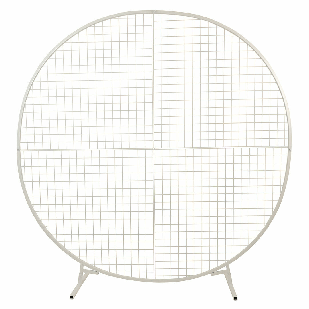 Стойка для шаров Круг, с сеткой, металл, 2 м, Белый, 1 шт.