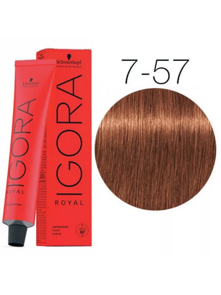 Schwarzkopf Igora Royal 7-57 Средний русый Стойкая крем-краска