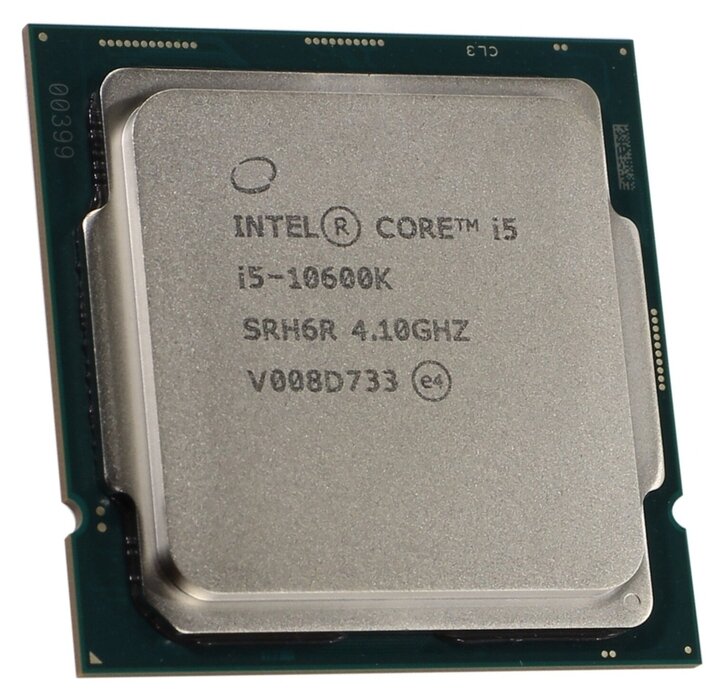 Процессор Intel Core i5-10600K, 4.1ГГц, (Turbo 4.8ГГц), 6-ядерный, L3 12МБ, LGA1200, OEM