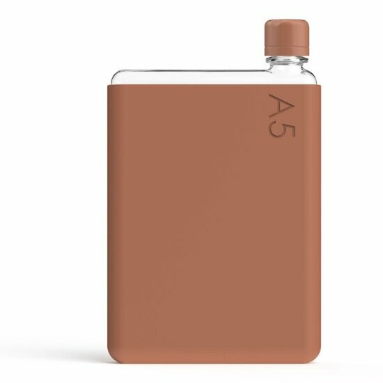 Бутылка Memobottle с силиконовым чехлом A5, коричневый