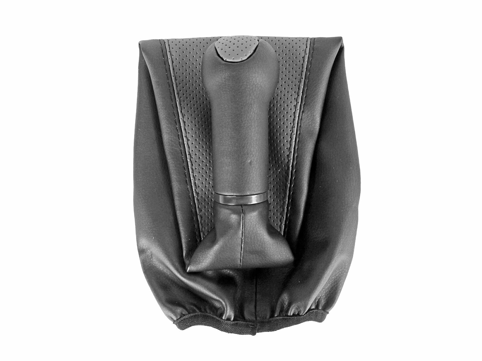 Ручка на рычаг КПП ГАЗ-3302 с чехлом сфера черная кожзам автобра 3108-Ч