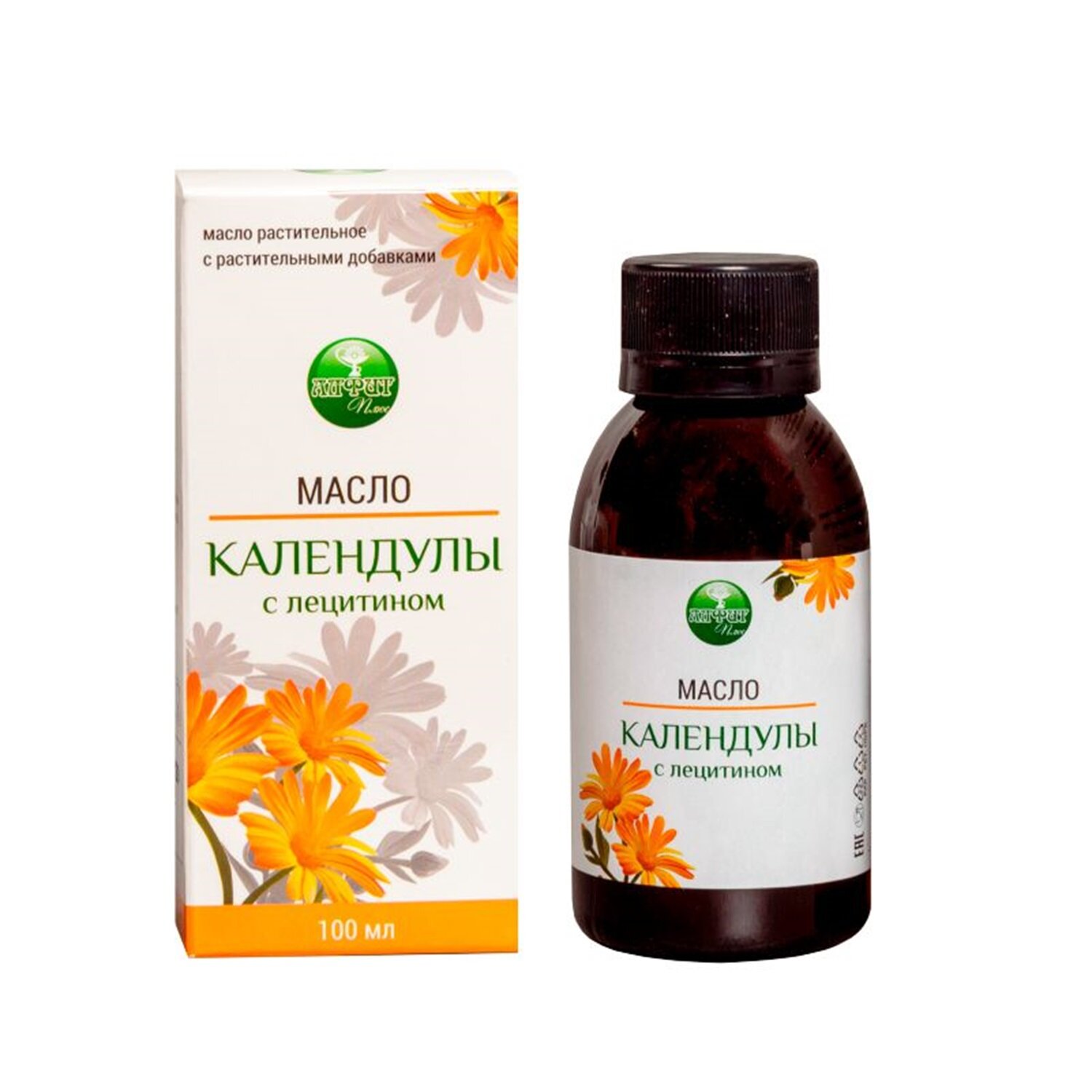 МАСЛО КАЛЕНДУЛЫ с лецитином от бренда "Алфит плюс", объем 100 мл