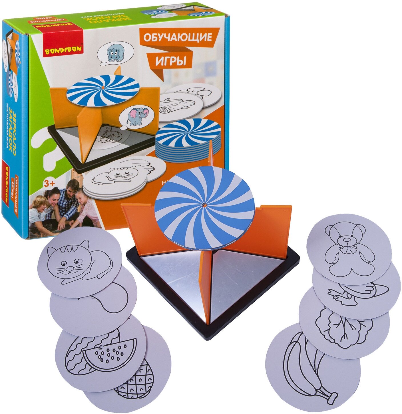 Обучающие игры Bondibon Настольная игра «Зеркало загадок», BOX 22x5,6x21 см