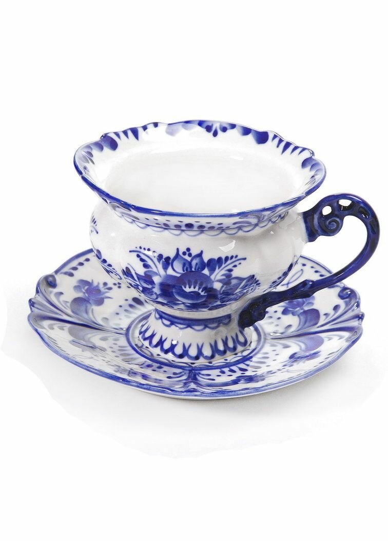 Чайная пара из фарфора "Подарочная"