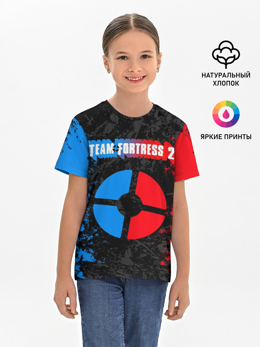 Футболка хлопковая детская TEAM FORTRESS 2 RED VS BLUE