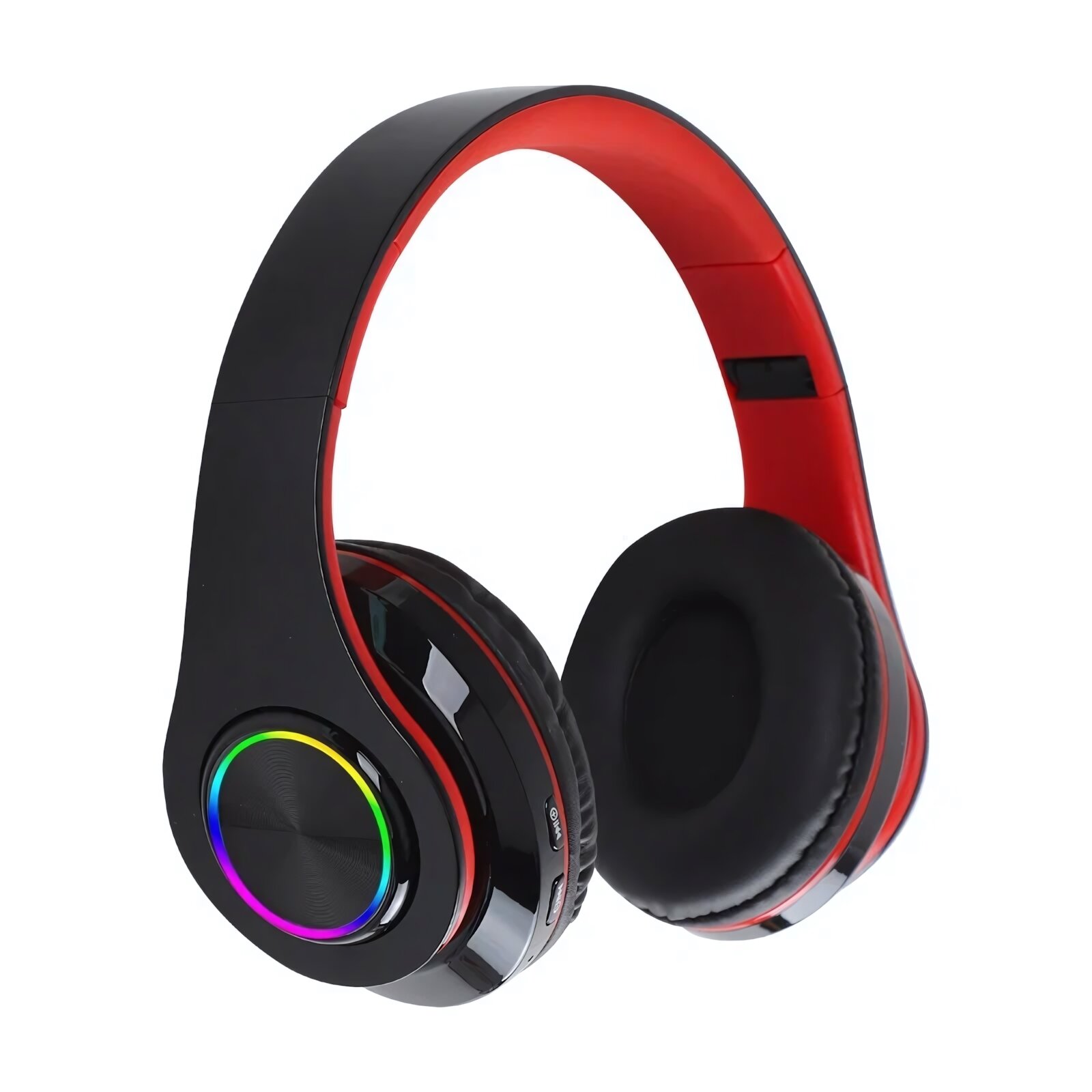 Наушники B39 Wireless Headset, Bluetooth 5.0, складная конструкция, RGB-подсветка, черные с красным