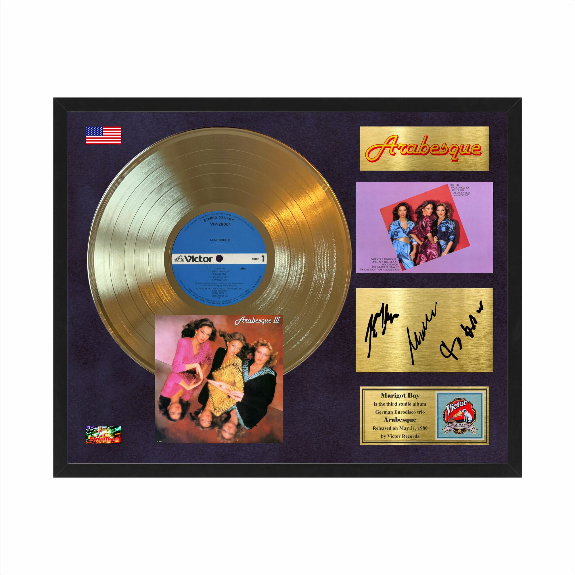 Виниловая пластинка Arabesque в рамке