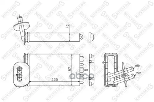 Радиатор печки! VW T4 all 90> Stellox арт. 1035048SX