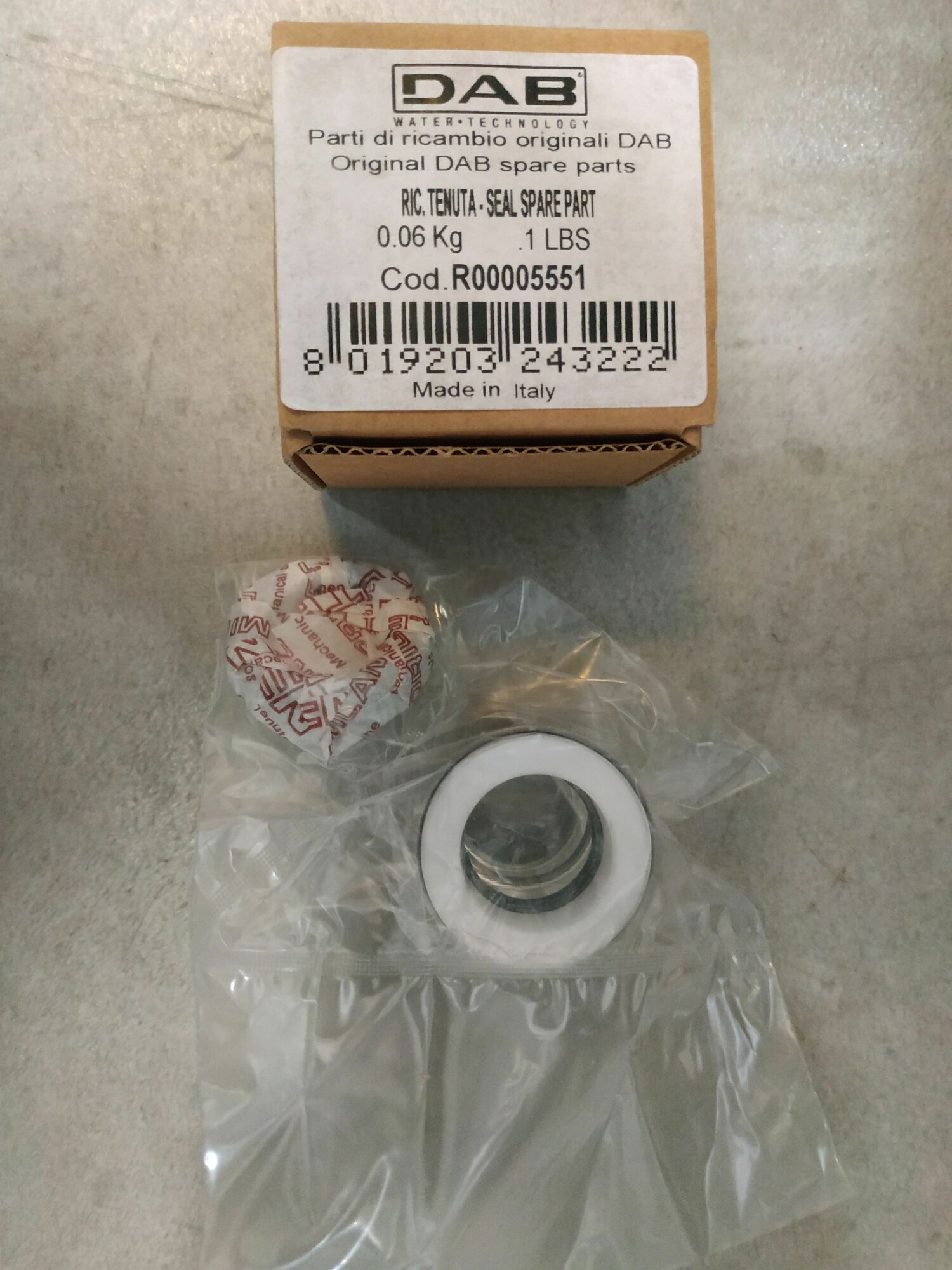 Торцевого уплотнения насосов DAB K 55/100 T, K 66/100 T, K 90/100 T (SHAFT SEAL D.22), R00005652