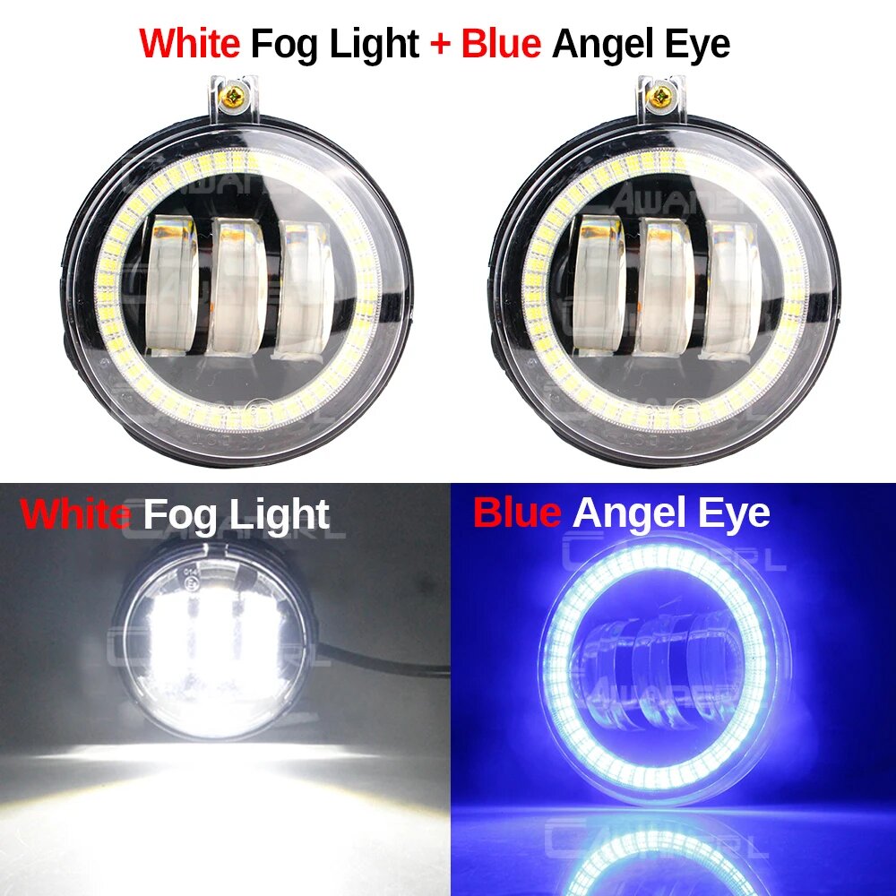 2 X автомобильные светодиодные противотуманные фары «ангельские глазки» DRL, With Angel Eye