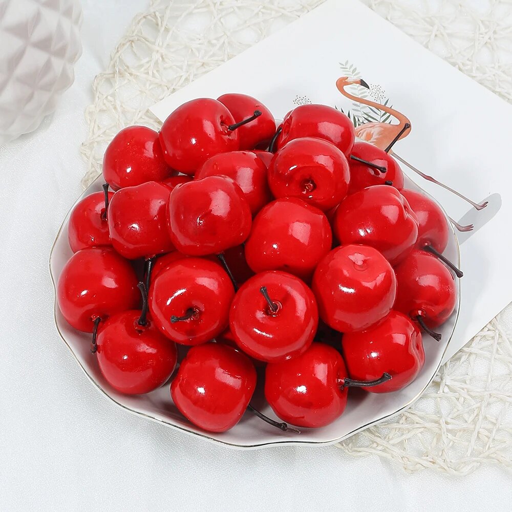 Искусственные фрукты из пенопласта, набор 10/20 шт. Красный, 10Pcs, 11