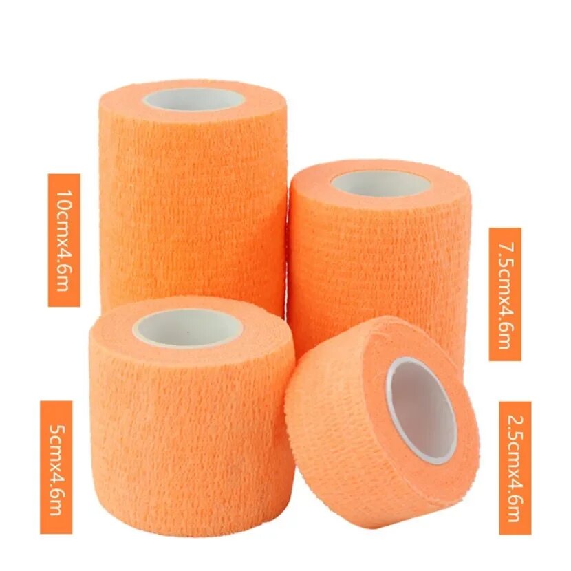 Водостойкая самоклеящаяся медицинская повязка 2.5-10 см 7.5cmx4.6m, 1 roll orange