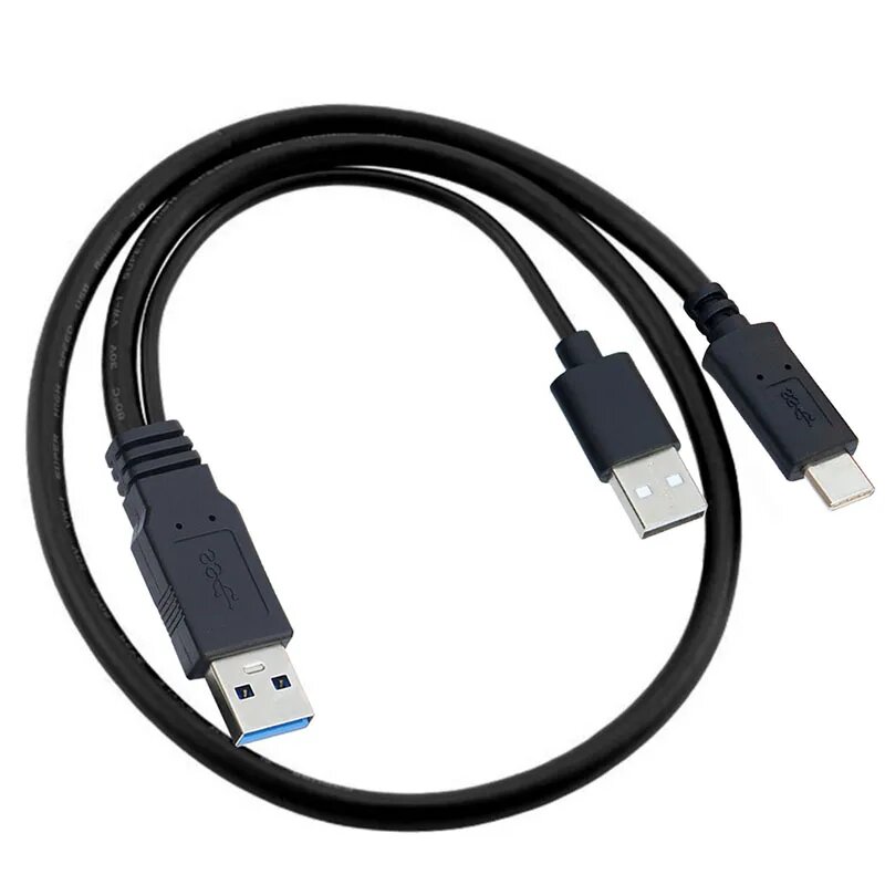 USB 0,7 штекер на Type-C, 3,0 м, с USB, кабель для передачи данных для ноутбука и жесткого диска