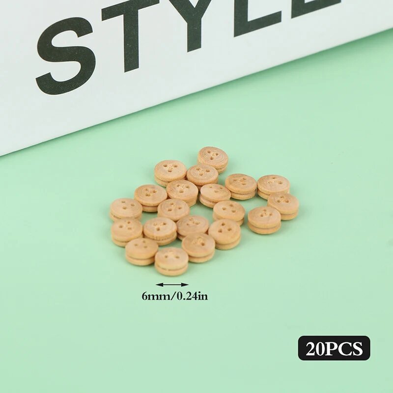 20/40 шт, деревянные блоки 4/5/6/8 мм