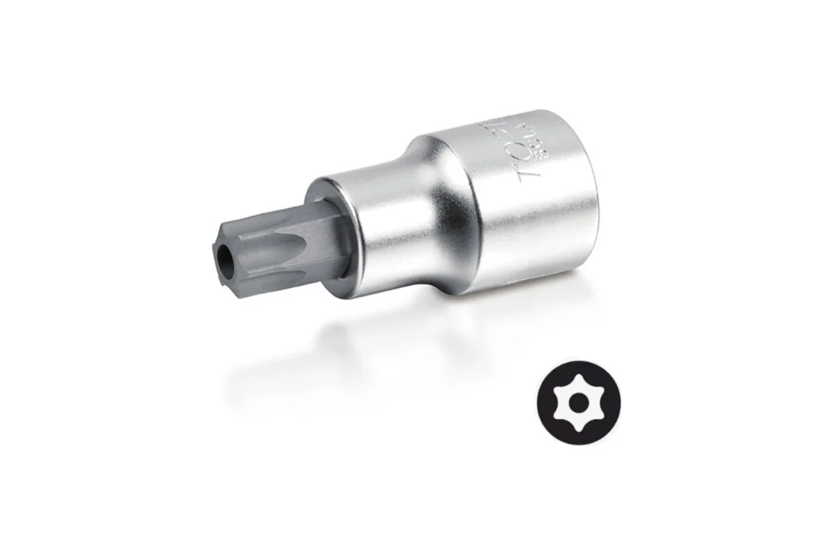 TOPTUL Головка торцевая TORX 3/8 дюйма Т50 L=48 мм с отверстием BCLA1250 для сборки