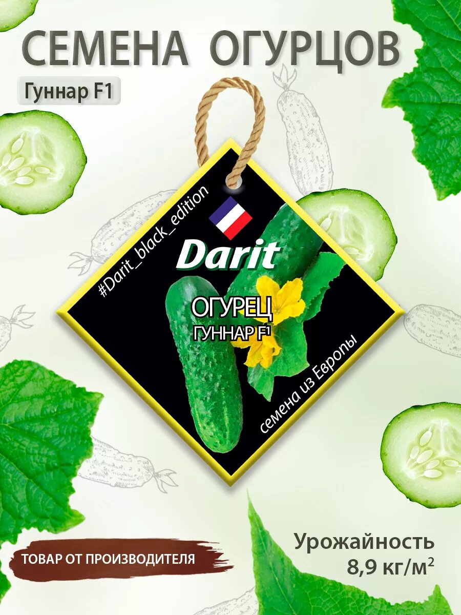 Семена огурцов Гуннар F1 Black Edition гибрид