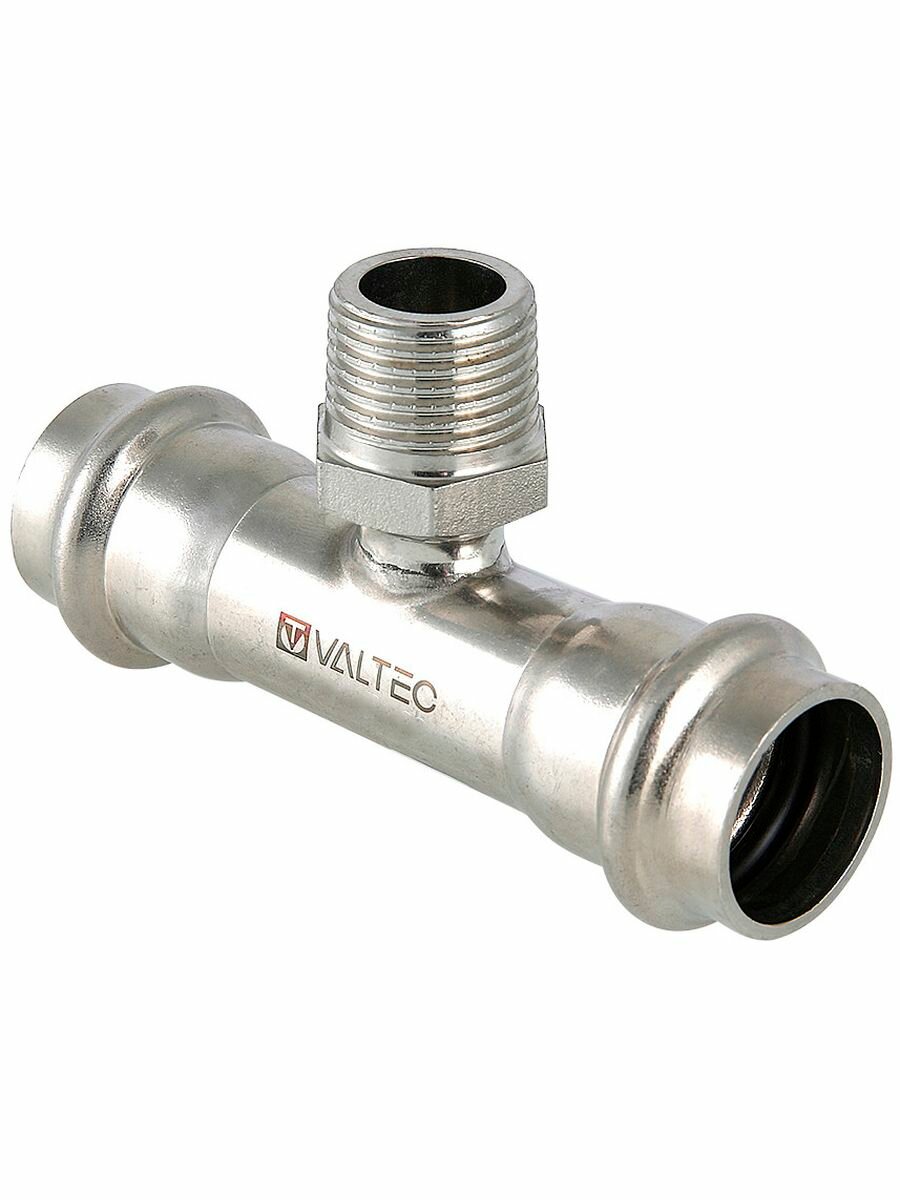 Пресс тройник VALTEC 22х1/2"Нх22, нерж. сталь, VTi.933. I.220422