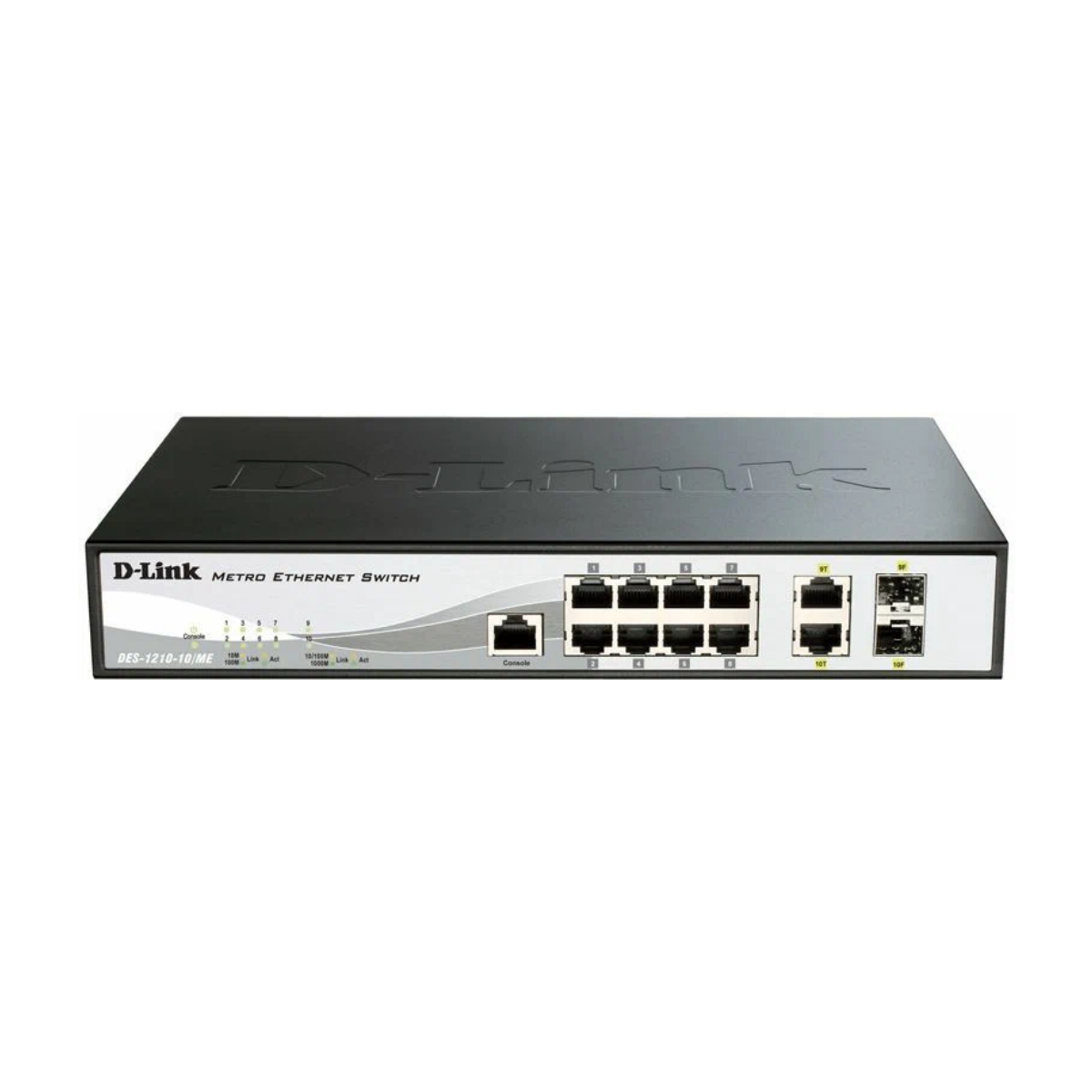 Коммутатор D-Link DGS-1210-10P/ME/B1A, управляемый, установка на стойку, 8 портальный