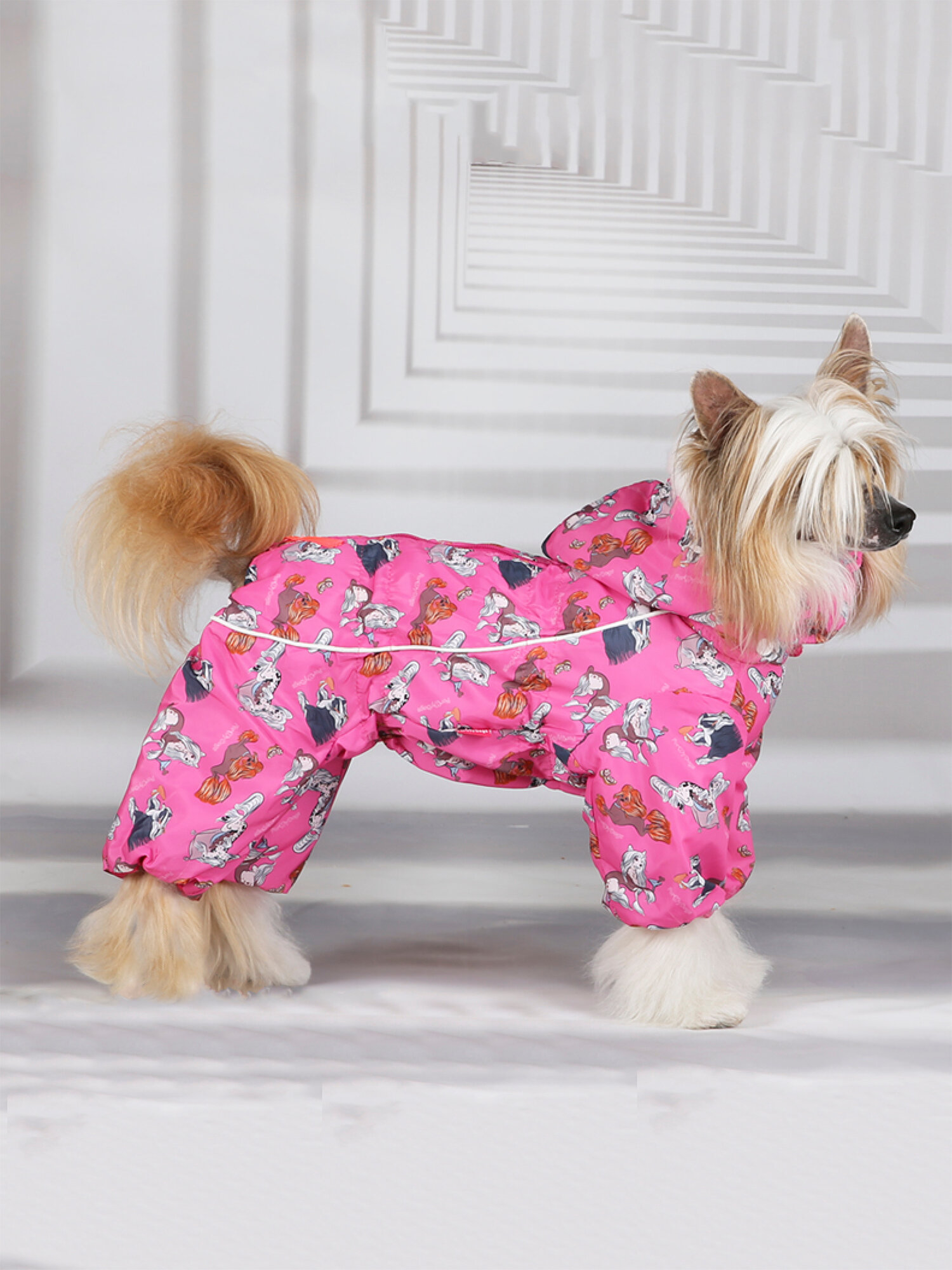 Утепленный комбинезон для собак девочек мелких и средних пород