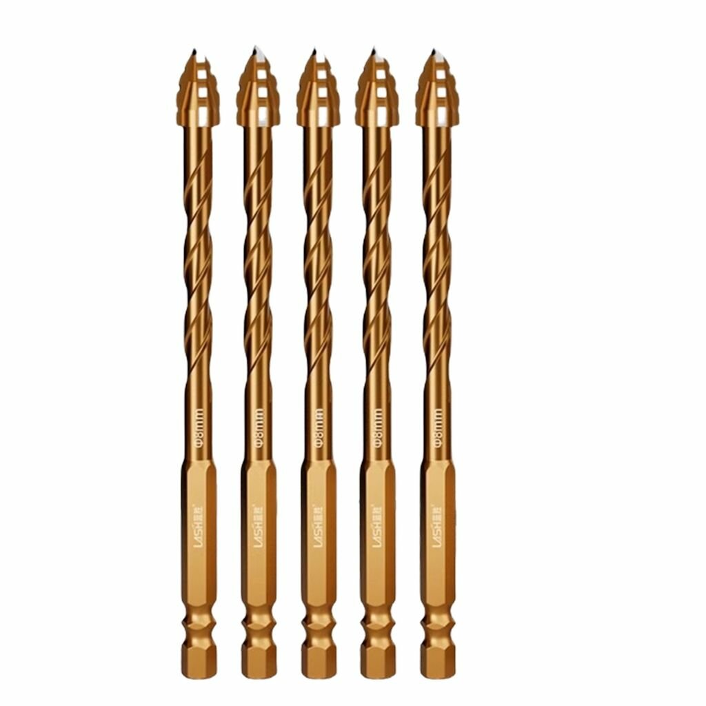 Набор алмазных сверл с четырехгранной пилой, - 5шт 8 мм