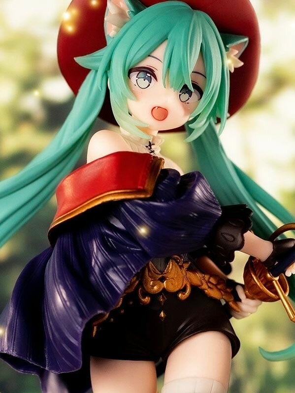 Фигурка Хацунэ Мику Кот в сапогах / Hatsune Miku Wonderland (20см, пакет)