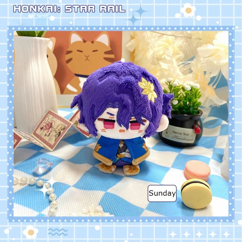 Игрушка кулон , Dr. Ratio Honkai: Star Rail Плюшевая мягкая , 12 см аниме ролевая игра , мультяшная хлопчатобумажная кукла ,
