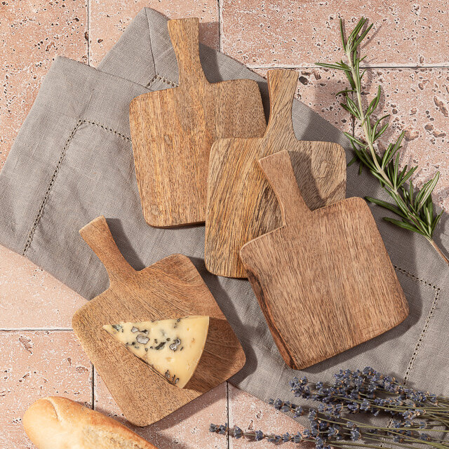 Доска для подачи закусок Либретто 15 см, 4 шт, квадратная, Boltze, 2040389-1