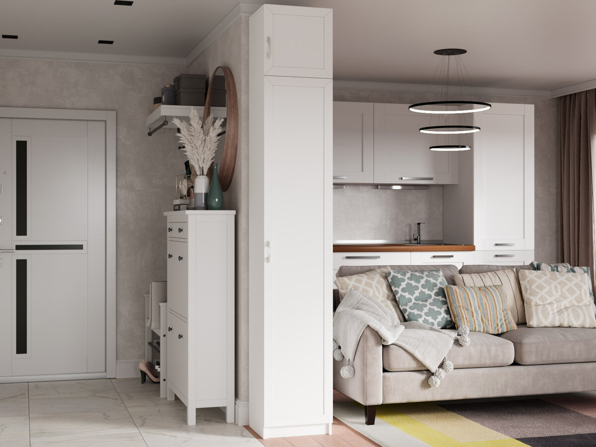 Пенал Зодиак 1+А МДФ Белый для книг однодверный 40*240*35