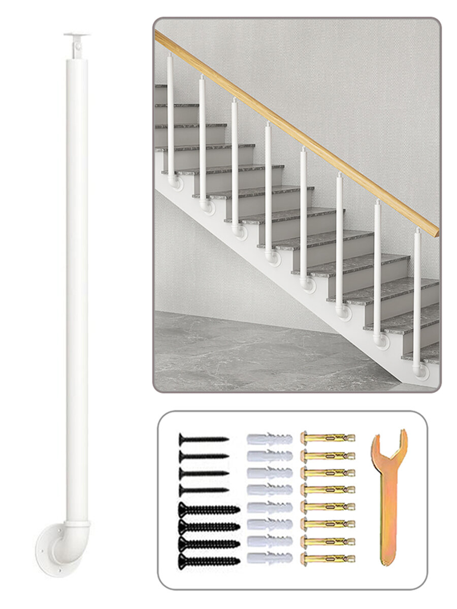 Металлические стойки перил с поворотным кронштейном 270 , Для ступеней, уровневых помещений и чердаков