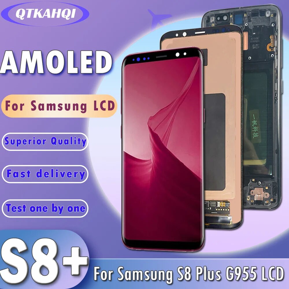 ЖК-дисплей 6,2 дюйма для Samsung S8 Plus, экран для Samsung S8 Plus, G955fd, G955F, G955, сменный сенсорный дигитайзер